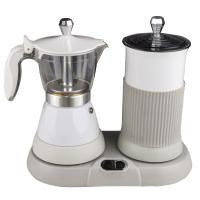 China Aluminum 3 Cups Electric Espresso Moka Coffee Maker Auto Shut Off Function Moka Express Cofeemaker Plastic Coffee Maker for sale