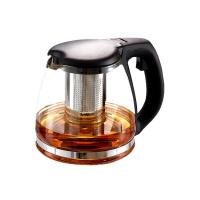 China 1200ML Wholesale Glass Teapot With Infuser Glass Tea Pot Kettle Pot Plastic Tea Pot for sale