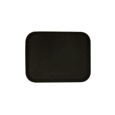China 12*16inch Nonslip Rectangle Plastic Tray Large Recycled Plastic Plates Rubber Serving Tray For Hotel for sale