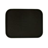 China 18*26inch Nonslip Rectangle Plastic Tray Large Recycled Plastic Plates Rubber Serving Tray For Hotel for sale
