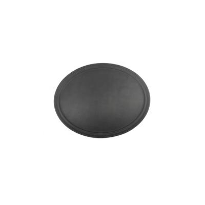 China 49*59 Cm Nonslip Oval Plastic Tray Large Recycled Plastic Plates Rubber Serving Tray For Bar for sale