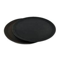 China 18 Inch Nonslip Round Plastic Tray Large Recycled Plates Rubber Serving Tray For Bar for sale