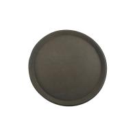 China 14 Inch Nonslip Round Plastic Tray Large Recycled Plates Rubber Serving Tray For Bar for sale