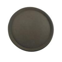 China Commercial Nonslip Round Plastic Tray Large Recycled Plastic Plates Rubber Serving Tray For Bar for sale