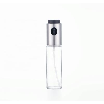 China Stainless Steel BBQ Barbecue Cooking Tool Refillable Oil Dispenser Glass Plastic Vinegar Oil Sprayer Bottle for sale