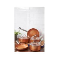 China 5 Pieces Die Cast Aluminum Non Stick Rose Pink Gold Cookware Sets Nonstick for sale