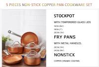 China 5 Pieces Die Cast Aluminum Non Stick Rose Pink Gold Cookware Sets Nonstick for sale