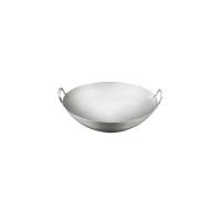 China 40*12 Cm Commercial Double Ear Wok Burner Kitchenware Cookware Non Stick Carbon Steel Big For Restaurants for sale