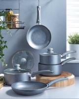 China 5 Pieces Marble Cast Aluminum Non Stick Fry Pan And Pot Cookware Set for sale