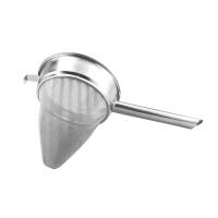 China 8/10 Inch Commercial Colander Steel Mesh Filter Stainless Steel China Cap Strainer Notch Wire Filter For Restaurant Filt for sale