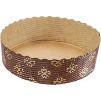 China Tall Panettone Kraft Paper Baking Mold Greaseproof Wood Pulp 4 Inches for sale