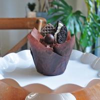 China Brown Greaseproof Paper Baking Mold Cupcake Muffin Liner Tulip Cup Wood Pulp for sale