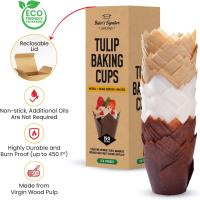 China Muffin Liner Tulip Baking Paper Cup Cupcake Liners 7.7 X 3.5 X 3.3 Inches for sale