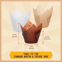 China Muffin Liner Tulip Baking Paper Cup Cupcake Liners 7.7 X 3.5 X 3.3 Inches for sale