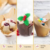 China Muffin Liner Tulip Baking Paper Cup Cupcake Liners 7.7 X 3.5 X 3.3 Inches for sale