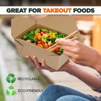China Kraft Paper Meal Food Boxes Disposable Take Out Containers Lunch for sale
