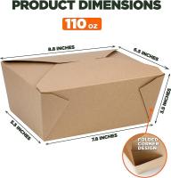 China Kraft Paper Meal Food Boxes Disposable Take Out Containers Lunch for sale