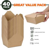 China Disposable Kraft Paper Baking Box Take Out Container Lunch Meal Food for sale