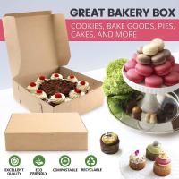 China Collapsible Corrugated Paper Cake Baking Box Crash Lock Kraft Cake Wood Pulp for sale