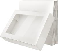China Paperboard Window Bakery Box Rectangle Cake Cardboard Treat Box With Window Baker for sale