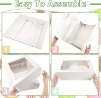 China Paperboard Window Bakery Box Rectangle Cake Cardboard Treat Box With Window Baker for sale