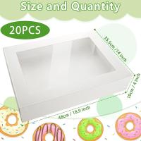 China Paperboard Window Bakery Box Rectangle Cake Cardboard Treat Box With Window Baker for sale