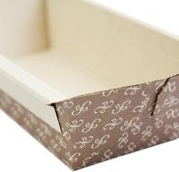 China Disposable Paper Cake Baking Mould Baking Loft In Bar Cake Mould Rectangular for sale
