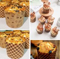 China Jumbo Kraft Paper Cake Baking Cup Rk Bakeware Cupcake Muffin Liners for sale