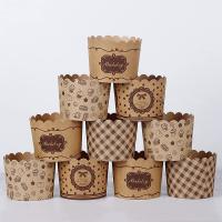 China Kraft Jumbo Paper Cake Baking Cup Cupcake Muffin Liners Food Grade for sale