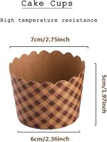 China Kraft Jumbo Paper Cake Baking Cup Cupcake Muffin Liners Food Grade for sale