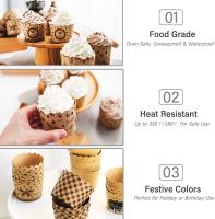 China Kraft Jumbo Paper Cake Baking Cup Cupcake Muffin Liners Food Grade for sale