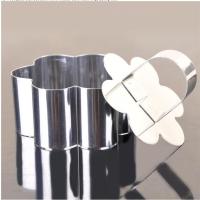 China RK Bakeware China Foodservice NSF Mini Cooking Flower Cake Tin Molds For Baking , Funny SS Pasty Cake Ring for sale