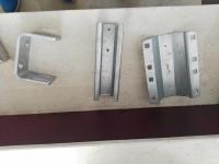 China Smooth Surface Sheet Metal Stamping Process Red Anodized Aluminum Bracket for sale