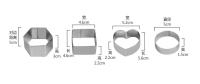 China RK Bakeware China Foodservice NSF Heart Shape Stainless Steel Mousse Cake Ring Mold for sale