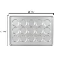 China RK Bakeware China 3 Inch Glazed Aluminumized Steel Hamburger Bun Pan Baking Tray for sale