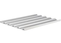 China RK Bakeware China Foodservice NSF 6 Slots Aluminum Loaf Baking Tray Glazed Uni Lock Baguette Baking Tray for sale