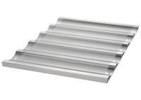 China RK Bakeware China Foodservice NSF 5 Loaf Aluminium Baking Tray Glazed Uni Lock Baguette Pan for sale