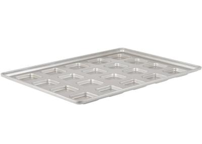 China RK Bakeware China Foodservice NSF Custom 22 Square Ciabatta Roll Pan Baking Tray- Band In Rim for sale