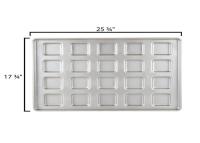 China RK Bakeware China Foodservice NSF Custom 22 Square Ciabatta Roll Pan Baking Tray- Band In Rim for sale