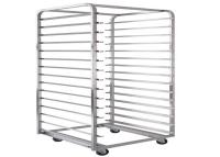 China RK Bakeware China Foodservice NSF 15 Tiers Revent Oven  Double Rack Stainless Steel Baking Tray Trolley for sale