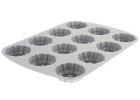 China RK Bakeware China Foodservice NSF 12 Compartment Bundtlette Aluminum Muffin Cake Pan Commercial Grade for sale