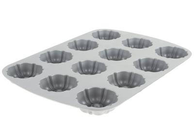 China RK Bakeware China Foodservice NSF 12 Compartment Bundtlette Aluminum Muffin Cake Pan Commercial Grade for sale