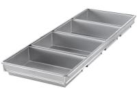 China RK Bakeware China Foodservice NSF 5 Straps Glaze Pullman Bread Pan Aluminium Bread Pan for sale