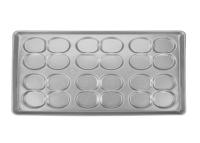 China RK Bakeware China Foodservice NSF 24 Mold Aluminiumized Steel Clustered Hamburger Bun Tray Muffin Top / Cookie Pan for sale