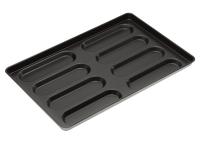 China RK Bakeware China Foodservice NSF 10 Molds Glazed Aluminized Steel Hoagie Bun Pan Tray for sale