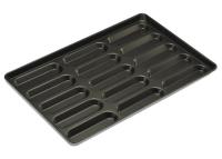 China RK Bakeware China Foodservice NSF 10 Molds Glazed Aluminized Steel Hoagie Bun Pan Tray for sale