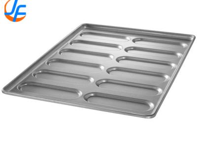 China RK Bakeware China Foodservice NSF 15 Molds Custom Glaze Hoagie Hot Dog Bun Pan for sale