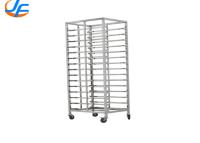 China RK Bakeware China Foodservice NSF Custom stainless Steel Nesting Baking Tray Trolley Oven Rack Bakery Pan Trolley for sale