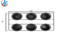 China RK Bakeware China Foodservice NSF 6 Cups Stainless Steel Nonstick Popover Pan for sale
