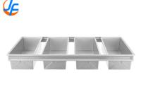 China RK Bakeware China Foodservice NSF 650g 4 Strap Glazed Aluminized Steel Pullman Bread Loaf Pan 13